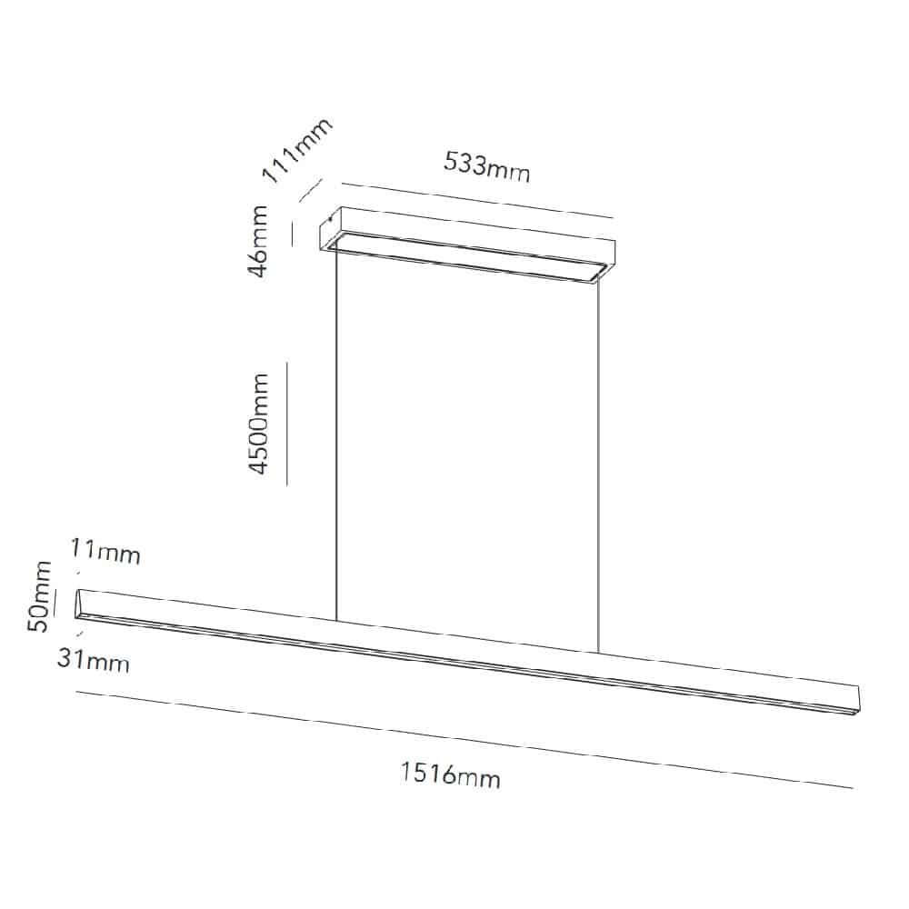 EDGE Linear Sospensione Light Point | Prisma Light