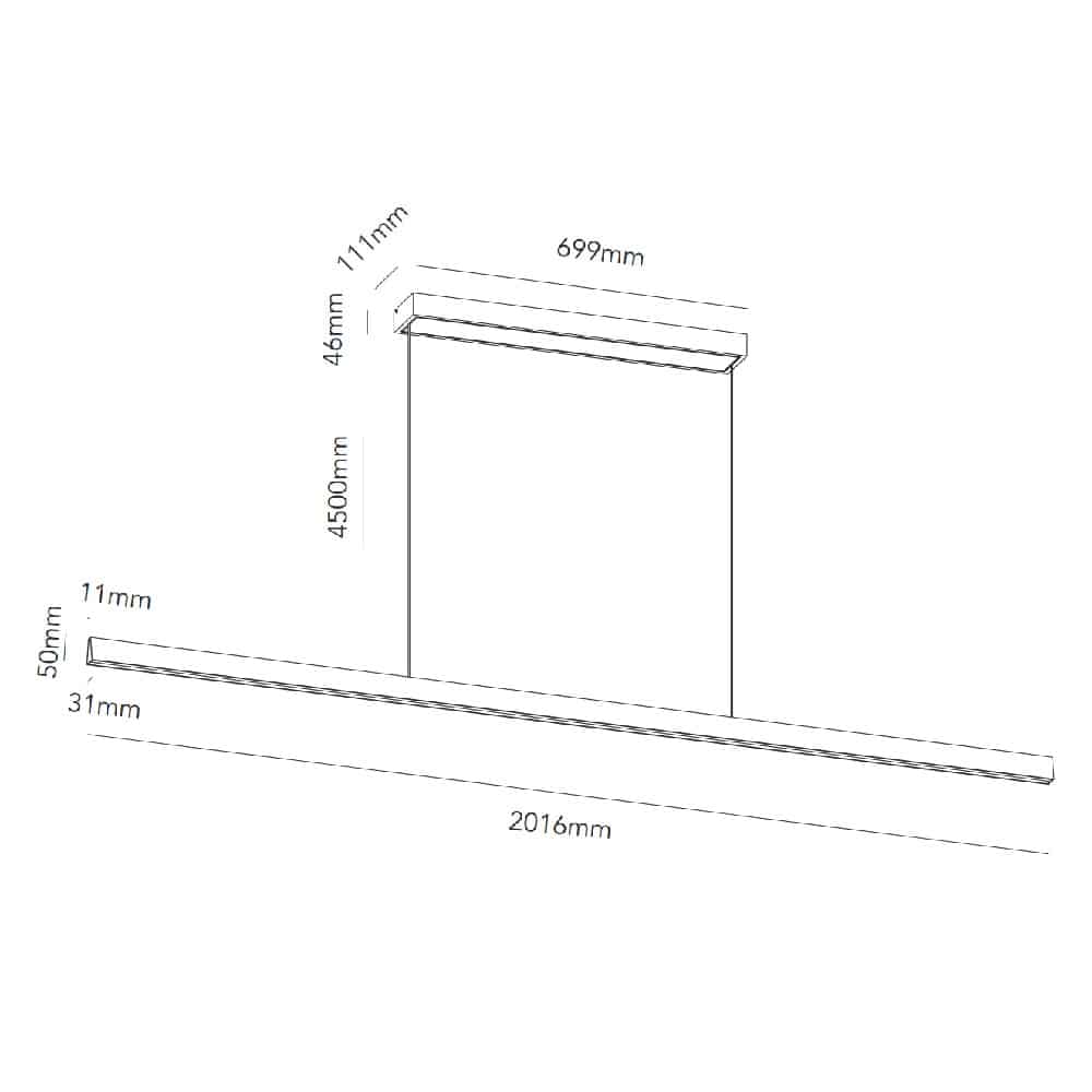 EDGE Linear Sospensione Light Point | Prisma Light