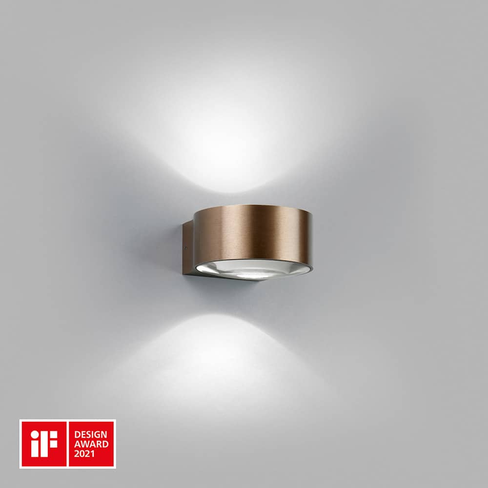 Orbit W1 Light Point lampada a parete a luce diretta in basso e alto | Prisma Light