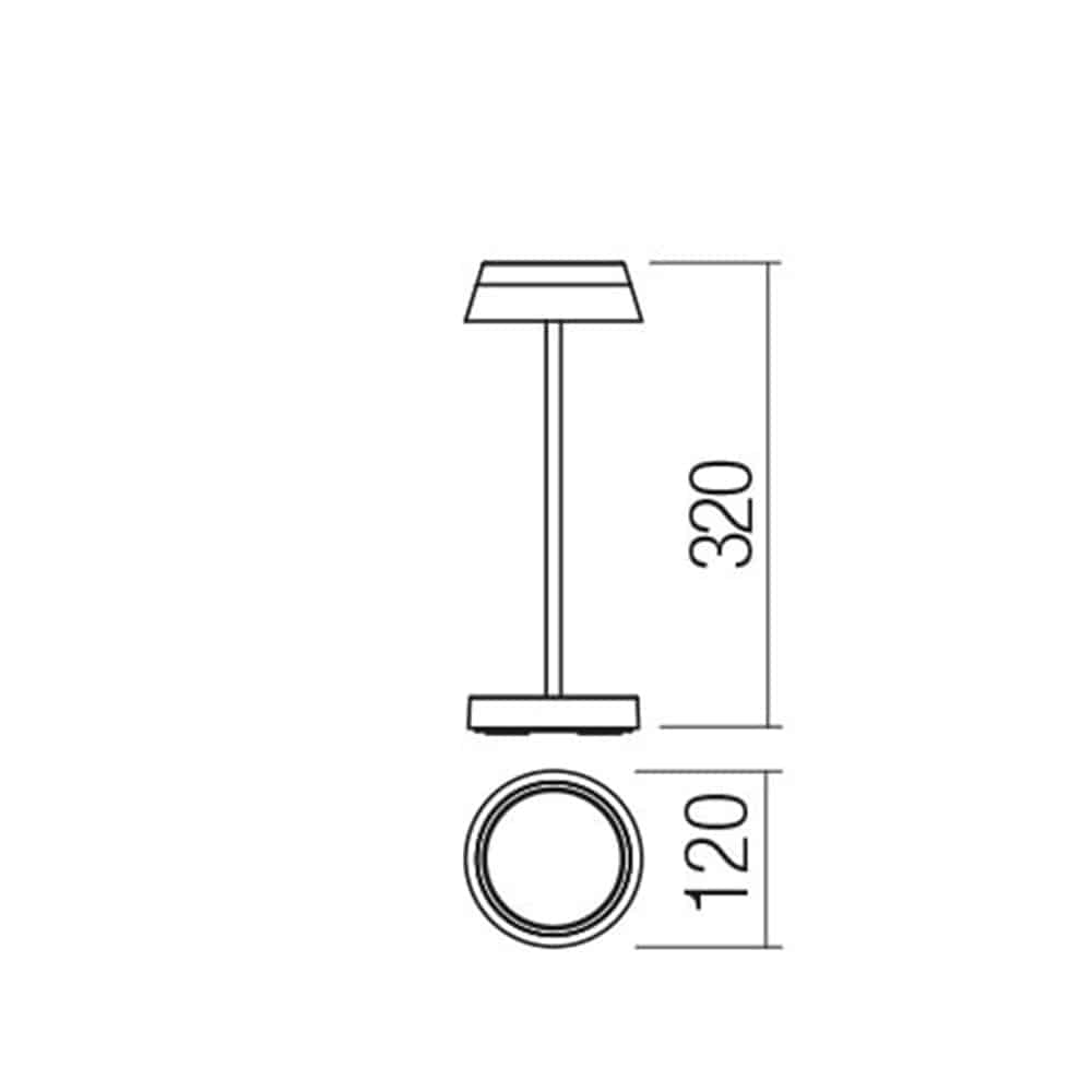 Iluna ricaricabile RedoGroup lampada da tavolo indoor/outdoor | Prisma ...