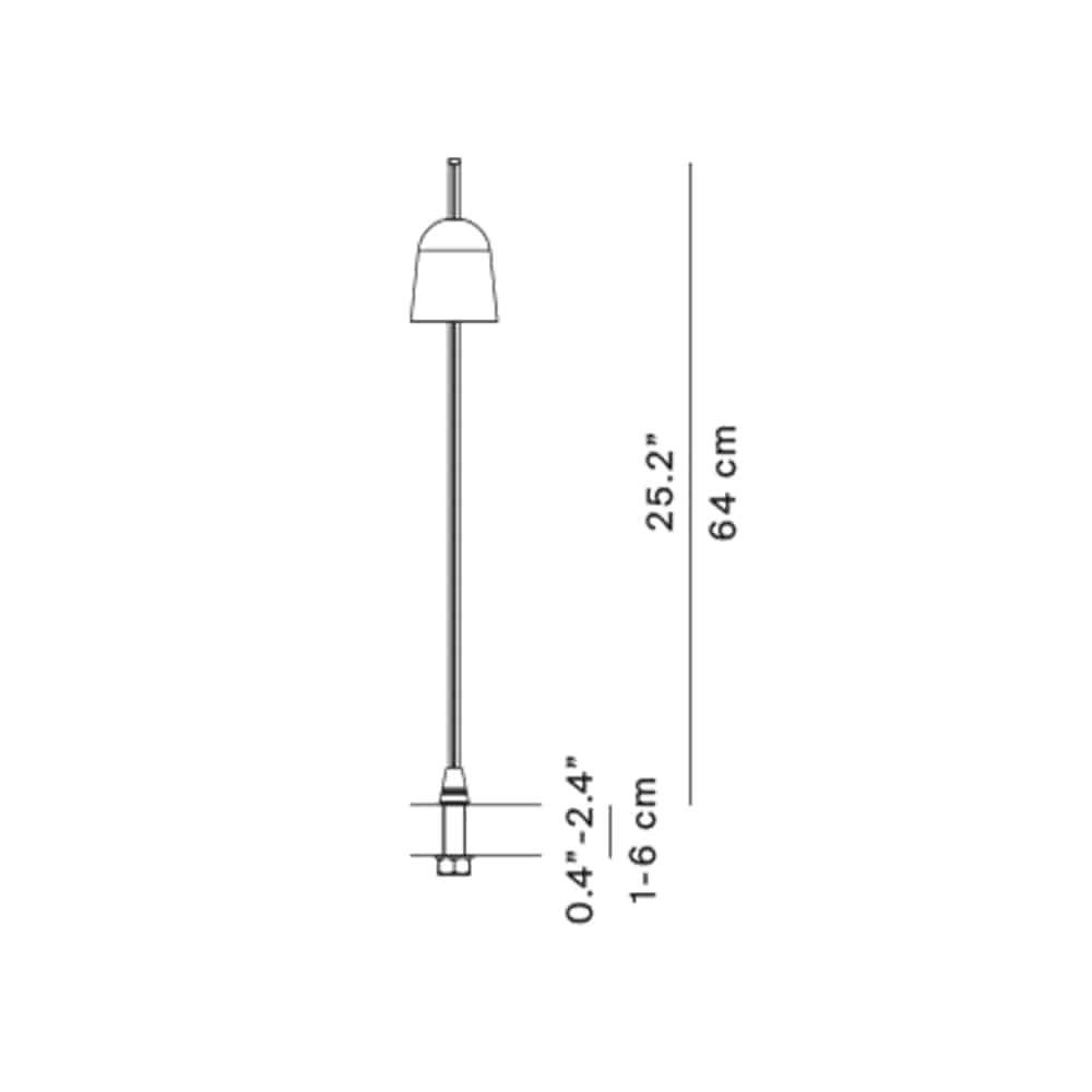 D78pt Ascent Tavolo di Luceplan lampada a luce diretta in basso | Prisma Light